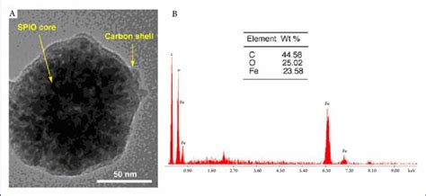 Tem Image A And Energy Dispersive X Ray Spectroscopy Spectrum B Of