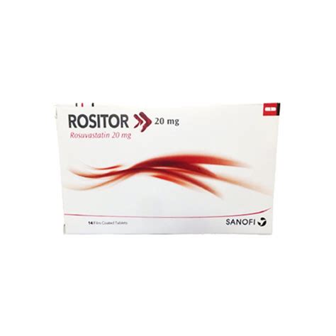 Rositor 20 Mg Rosuvastatin 14 Film Coated Tablets