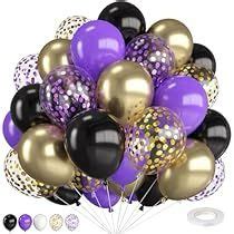 Purple And Gold Balloons 12 Inch Purple Black And Sand Gold Balloons
