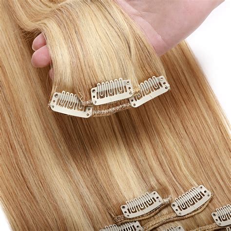 Clip In 100 Remy Human Hair Extensions Full Head Luxury 8pcs Weft