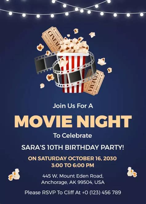 Movie Theme Invitation Template Se223 Movie Star Dress Up Invitation