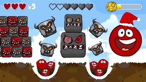 Red Ball 4 Red Christmas Ball Snow Hills Playthrough All Levels 1