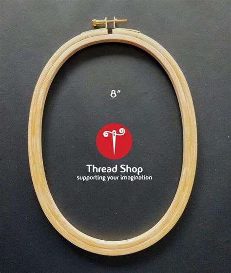 Oval Brass Screw Wooden Embroidery Hoop