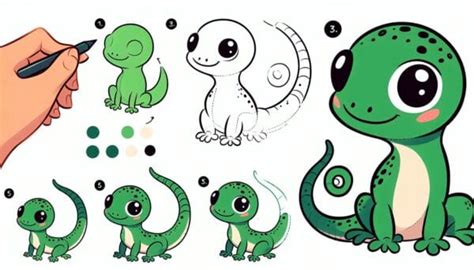 How To Draw Gecko Trying Drawing