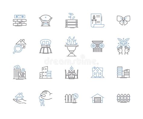 Architecture Design Outline Icons Collection Design Architecture Structure Building