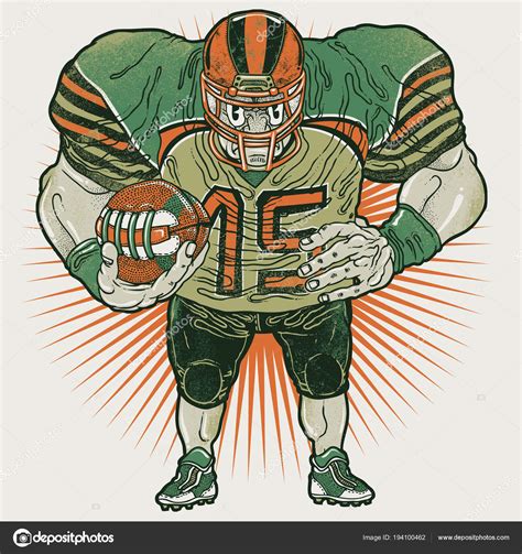 Aggressive Football Clipart
