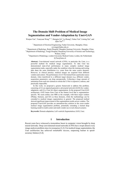 Pdf The Domain Shift Problem Of Medical Image Segmentation And Vendor