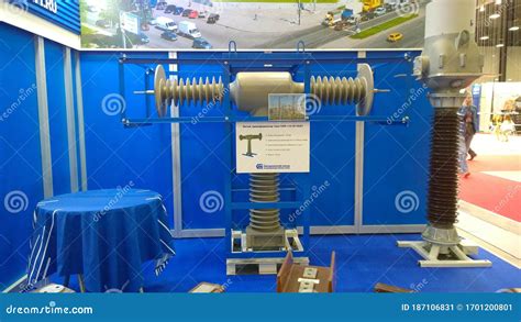 Booth With Equipment At Energy And Technology Exhibition Cast Current
