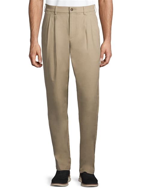 George Mens Premium Pleated Regular Fit Khaki Pants
