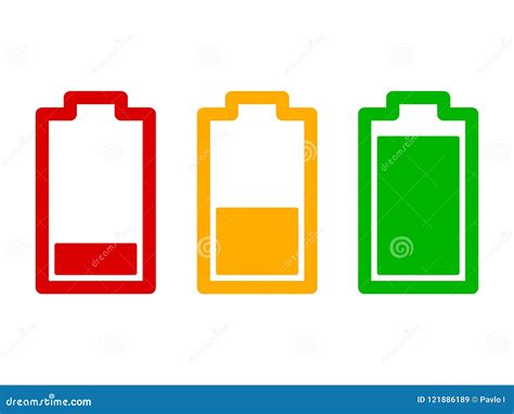 Set Of Battery Charge Level Indicator Vector Stock Illustration Illustration Of Electric