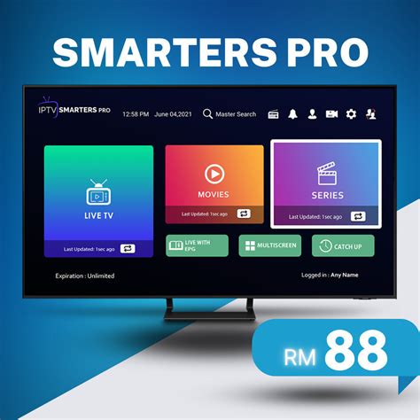 Smart Tv Iptv Smarter Pro Vip For 1 Year Lifetime Unlimited Shopee