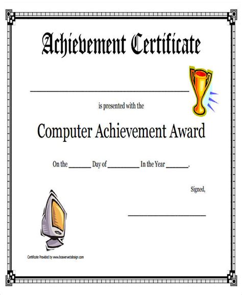 Computer Certificate Sample Design At Maddison Rosenthal Blog