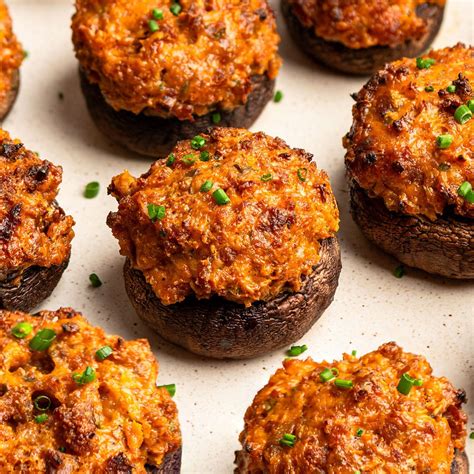 Korean Spicy Pork Stuffed Mushrooms Cherry On My Sundae