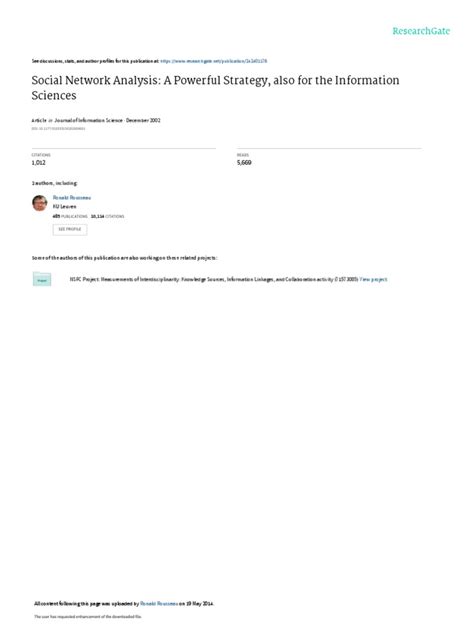Social Network Analysis A Powerful Strategy Also F Pdf Social Network Vertex Graph Theory