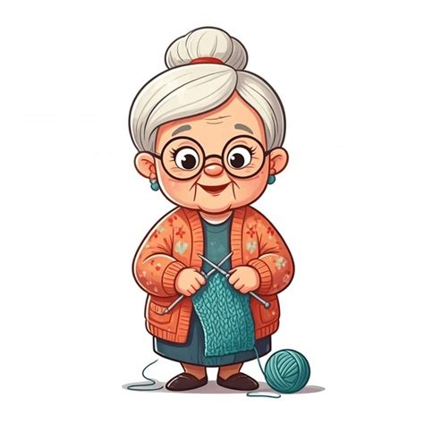 Cartoon Grandma Drawing