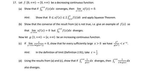 solved let f [0 ∞ →[0 ∞ ﻿be a decreasing continuous