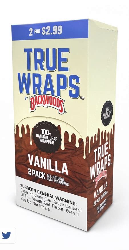 True Wraps By Backwoods Vanilla 2 Pack 071610342002