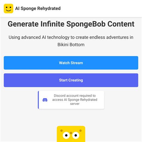Ai Sponge Rehydrated Generate Infinite Spongebob Content