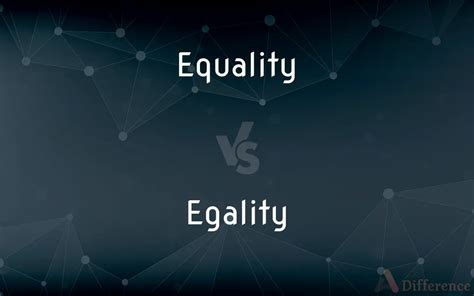 Equality Vs Egality — Which Is Correct Spelling