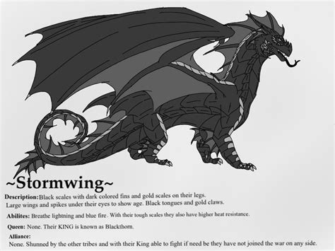Wings Of Fire Stormwing Profile Fan Made Tribe By Blackdragon