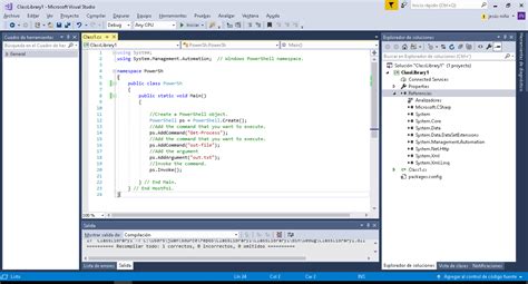 Crear Compilar Y Ejecutar Una Dll Con Microsoft Visual C Que Ejecute Un Cmdlet De Powershell