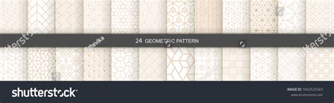 Set Geometric Seamless Patterns Abstract Geometric Stock Vector Royalty Free 1842529363