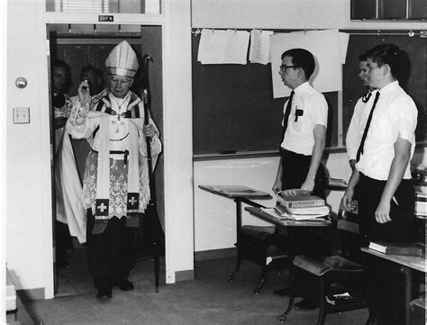Bishop Blessing Classroom The Archives Of Jesuit Dallas