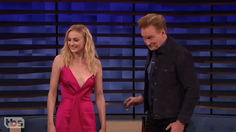 British Actress Sophie Turner Interview On Conan Both Tits Pokies Also With Slo Mo With