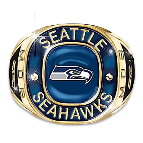 Super Bowl Xlviii Champions Seahawks Personalized Mens Ring Seahawks