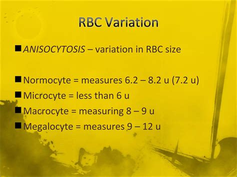 Red Blood Cell Variation Ppt