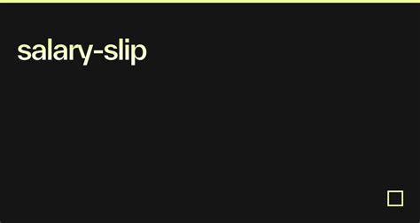 Salary Slip Codesandbox