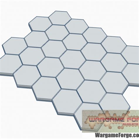 3d Printable Blank 19 And 27 Hex Tile Clusters Hex Map Scale By Wargame Forge