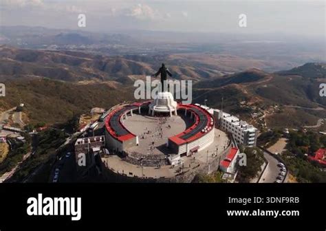 People Gather Around Cristo Rey In Silao Guanajuato Mexico The Large