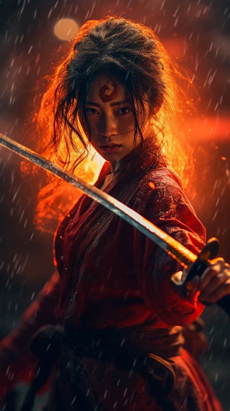 Katana Wielding Girl Unleash Her Power • Promptden