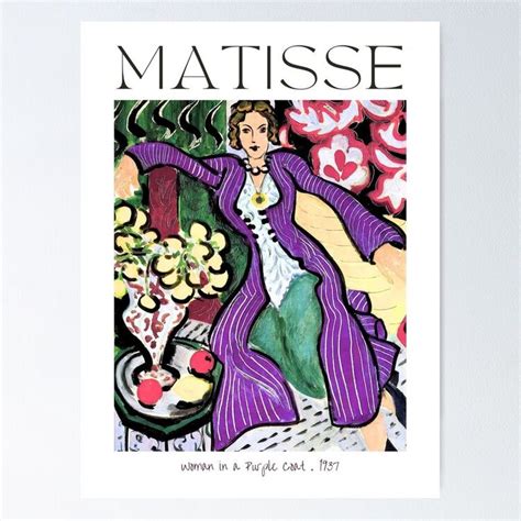 Henri Matisse Woman In A Purple Coat 1937 In Hd Poster For Sale By