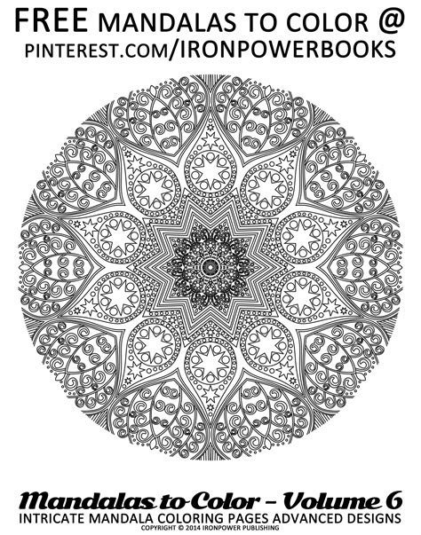 Mandalas To Color Intricate Mandala Coloring Pages Advanced Designs
