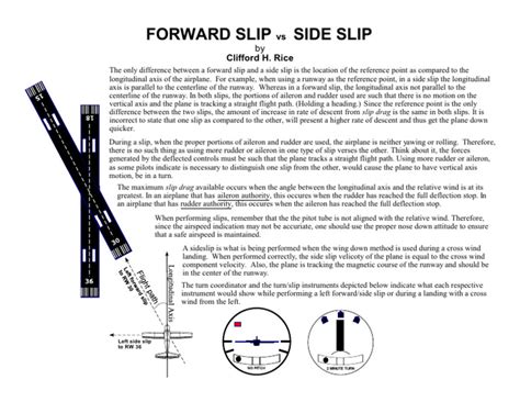Forward Slip Vsa Side Slip 2 Pdf Flight Control Surfaces Aircraft