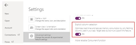 Power Apps Guide Settings Whats The Purpose Of The Explicit
