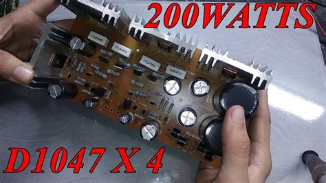 D1047 Hi Power Amplifier 200watts Youtube