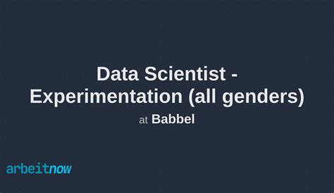 data scientist experimentation all genders job at babbel in berlin