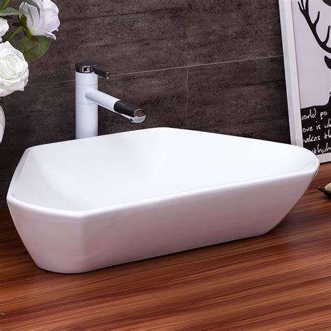 Раковина накладная NR-45, белая купить в интернет-магазине Decoriko