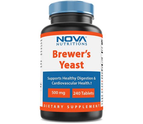 Nova Nutritions Brewers Yeast Tablets 500 Mg Supports Digestion