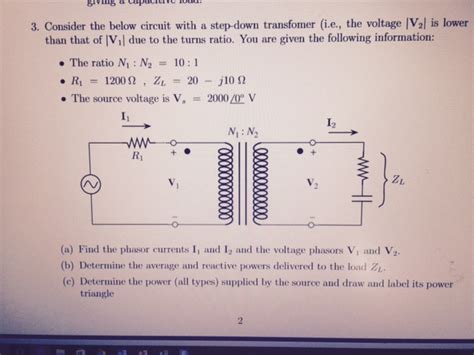 Solved Consider The Below Circuit With A Step Down Chegg