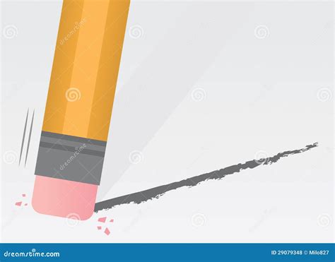 Pencil Erasing Stock Vector Illustration Of Orange Education 29079348