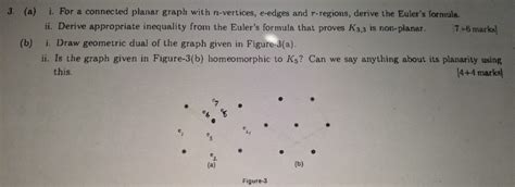 solved 3 a i for a connected planar graph with