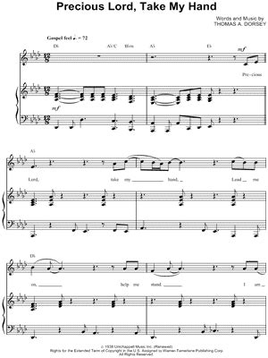 Precious Lord Take My Hand Sheet Music 14 Arrangements Available