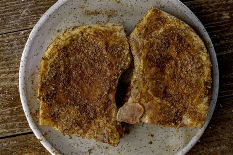 Grilled Bone In Thick Cut Pork Chops Peak To Plate