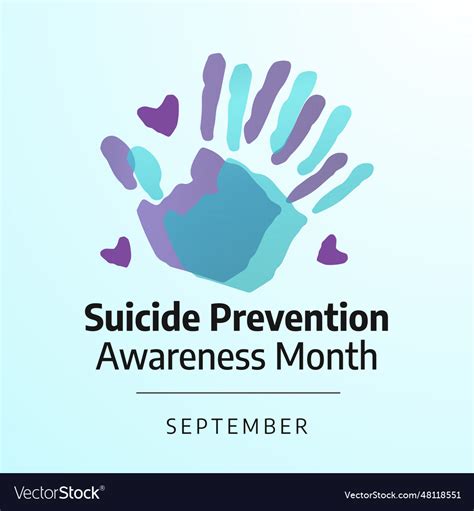 Graphic Of National Suicide Prevention Month Good Vector Image