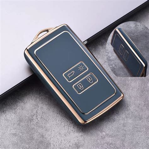 Blue Car Key Cover Shell For Renault 4 Buttons Car Key Fob Duster Key Cover For Renault Captur