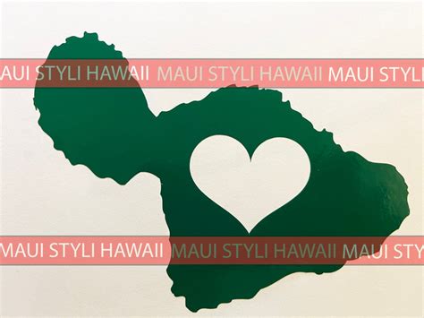 Maui Heart Love Maui Designs By Maui Styli Hawaii Etsy